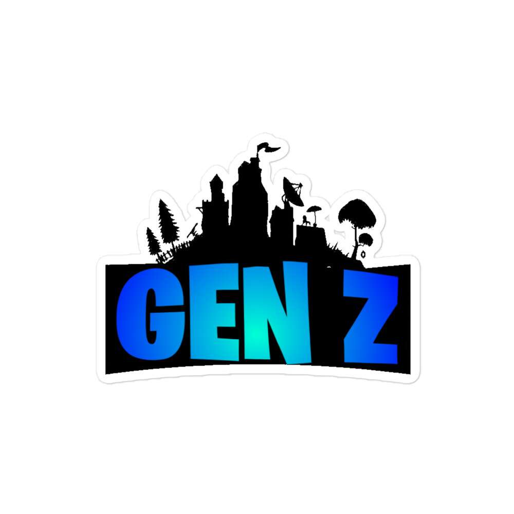 Gen Z “Fortnite” Bubble-free stickers – Brainbuster Tees