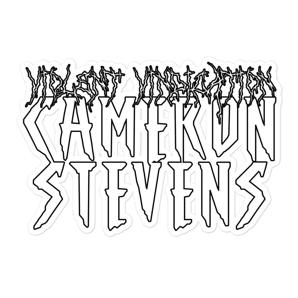 Cameron Stevens “VVCS Text” Bubble-free stickers – Brainbuster Tees