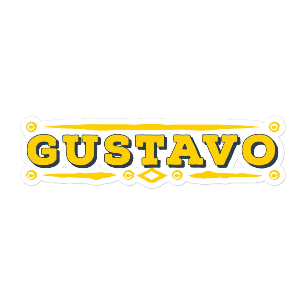 GUSTAVO “GUSTAVO HEAD WARMER” Bubble-free stickers – Brainbuster Tees