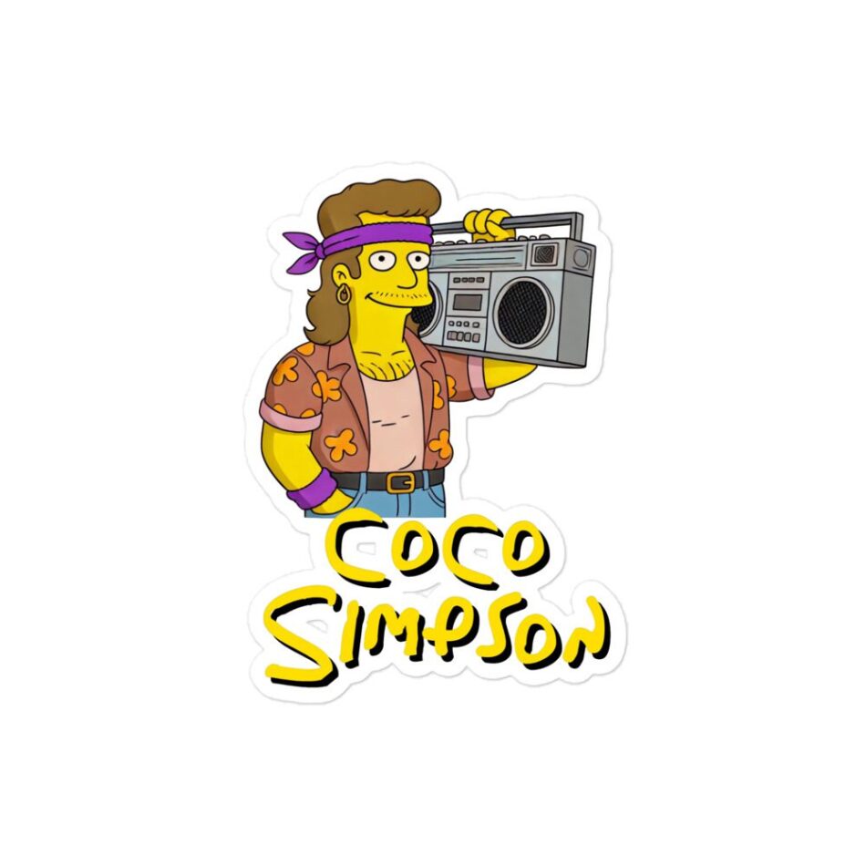 Coco Simpson “Coco Simpson Boombox” Bubble-free stickers – Brainbuster Tees